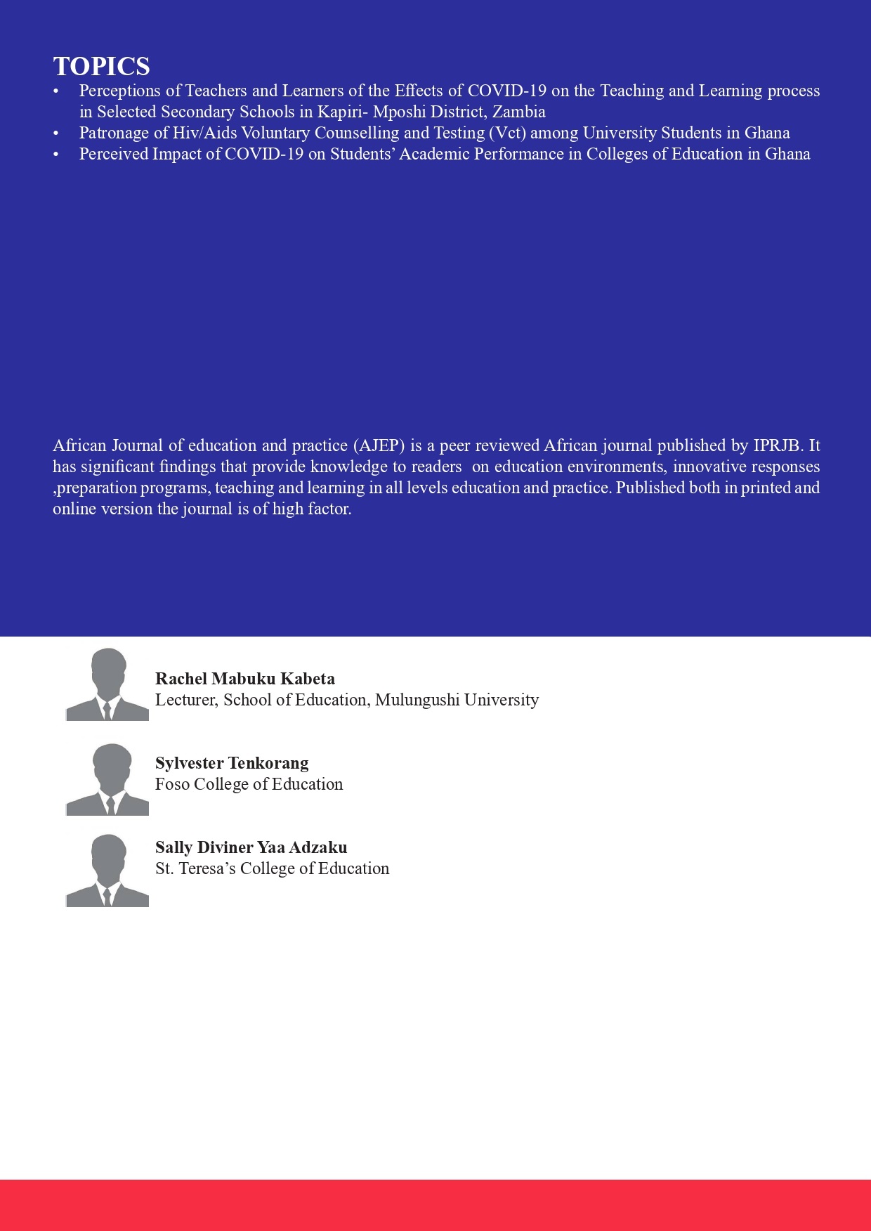 Contemporary Issues in Education - International Peer Reviewed Journals ...